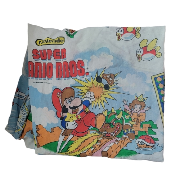 Nintendo | Bedding | Vintage 988 Nintendo Super Mario Zelda Fitted Twin ...